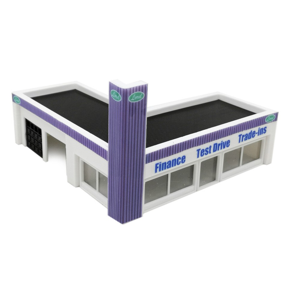 Outland Models Railway Scenery Car Dealership Building 1:87 HO Scale | eBay
