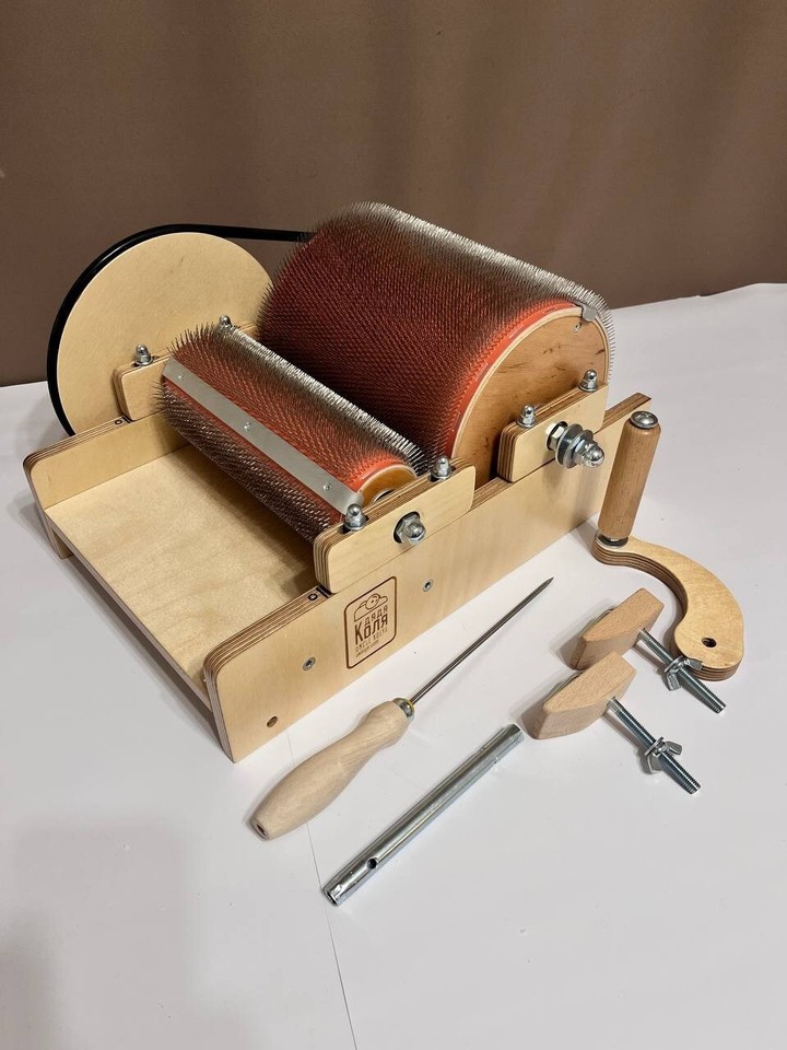 Mini Wool Carder 96 120 TPI | Drum Carding Machine for Fiber ...