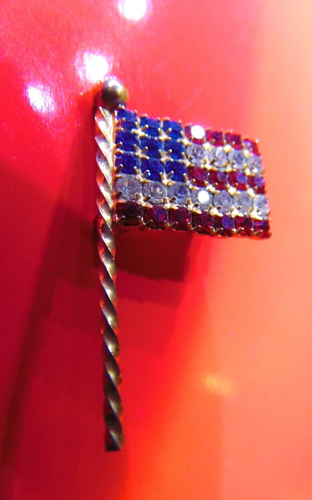 VINTAGE RHINESTONE U.S. FLAG PIN - PATRIOTIC! | eBay