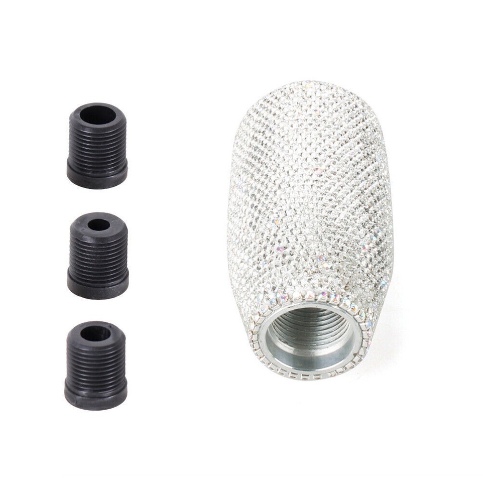 Universal Car Gear Shift Knob Shifter Automatic Shiny Rhinestone Bling ...