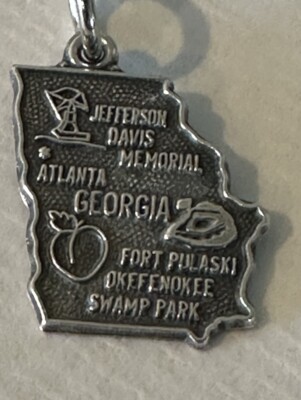 Vintage Sterling Silver State Of Georgia Charm Excellent Look | eBay