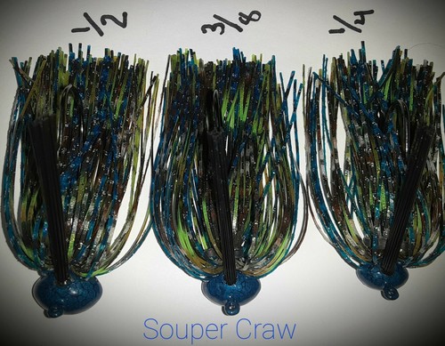 Weedless Football Jigs Mustad 32798 Flat Eye Hooks 1/4,3/8,1/2 oz. Pick ...