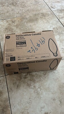 GE LED B10 Soft White Candelabra Screw Base Bulbs 23 Pack 500 Lumens ...