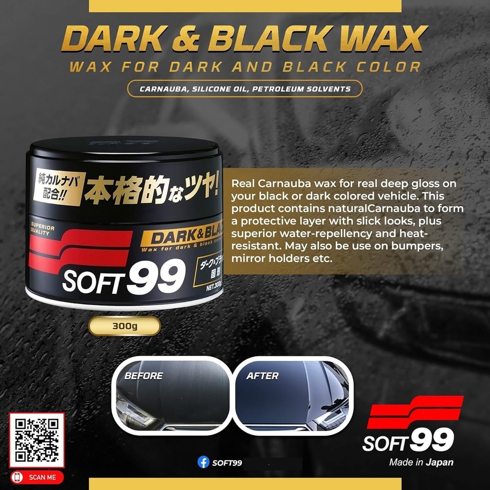 SOFT99 Car Wax New Solid Dark & Black 300g 00010 Genuine product Brand New | eBay