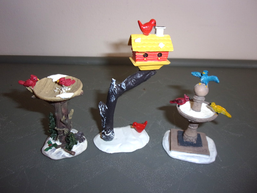 LEMAX BIRDBATH 64469 BIRD HOUSE CHRISTMAS VILLAGE HOUSE ACCESSORY | eBay