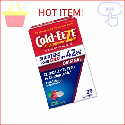 Cold-EEZE Natural Cherry Zinc Lozenges, Homeopathic Cold Remedy ...