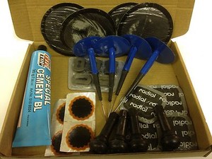 REMA TIP GLUE PUNCTURE REPAIR KIT + MUSHROOM PLUGS PATCHES 4 VALVES CAR ...