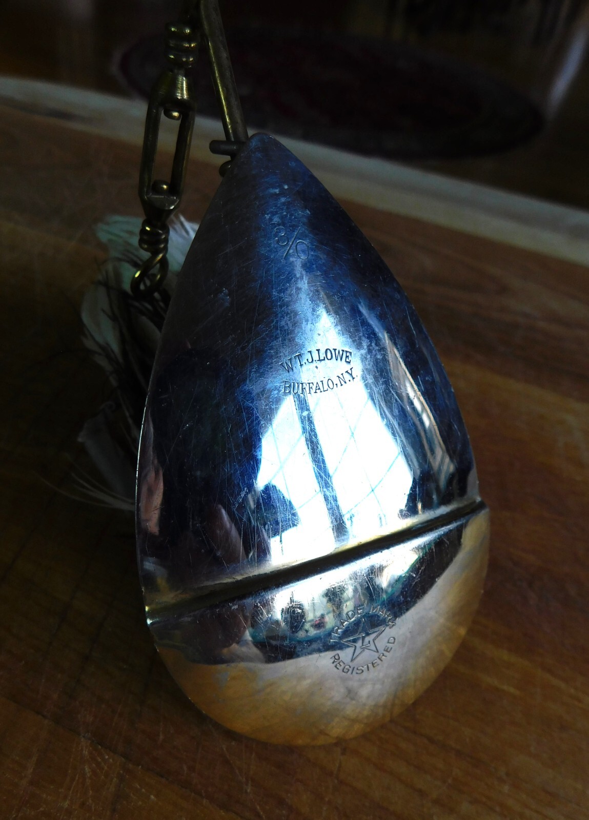 MAGNIFICENT 11" W.T.J. Lowe Star Musky Spinner 3/0 Blade | eBay