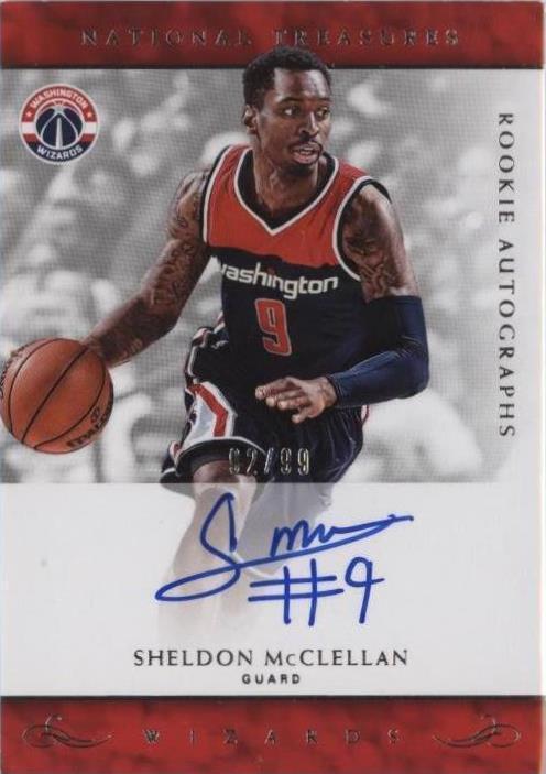 2016-17 Panini National Treasures - Rookie Autographs Sheldon McClellan ...