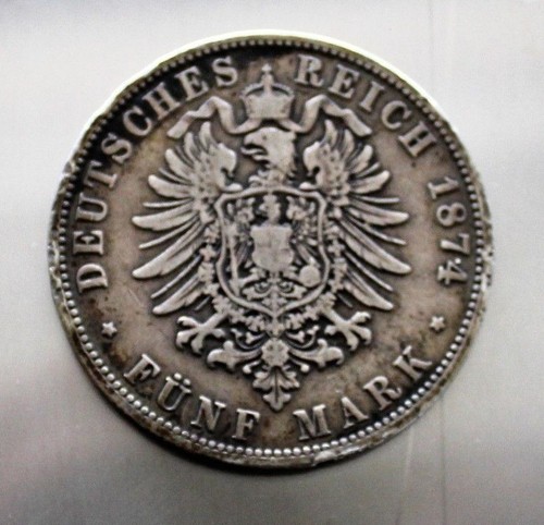 1874-D (Five) Funf Mark ~ Deutsches Reich 90% Silver | eBay