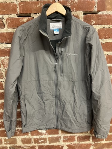 Columbia Men's Jacket Size Medium Softshell Gray Long Sleeve Full Zip ...