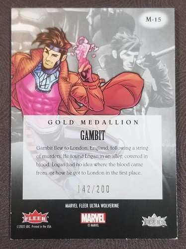 2023 Fleer Ultra Wolverine Gold Medallion /200 Gambit | eBay