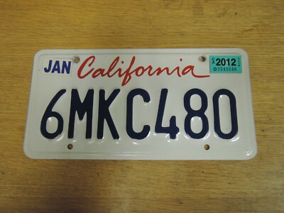 California Cursive "Lipstick" Style License Plate (A grade) | eBay