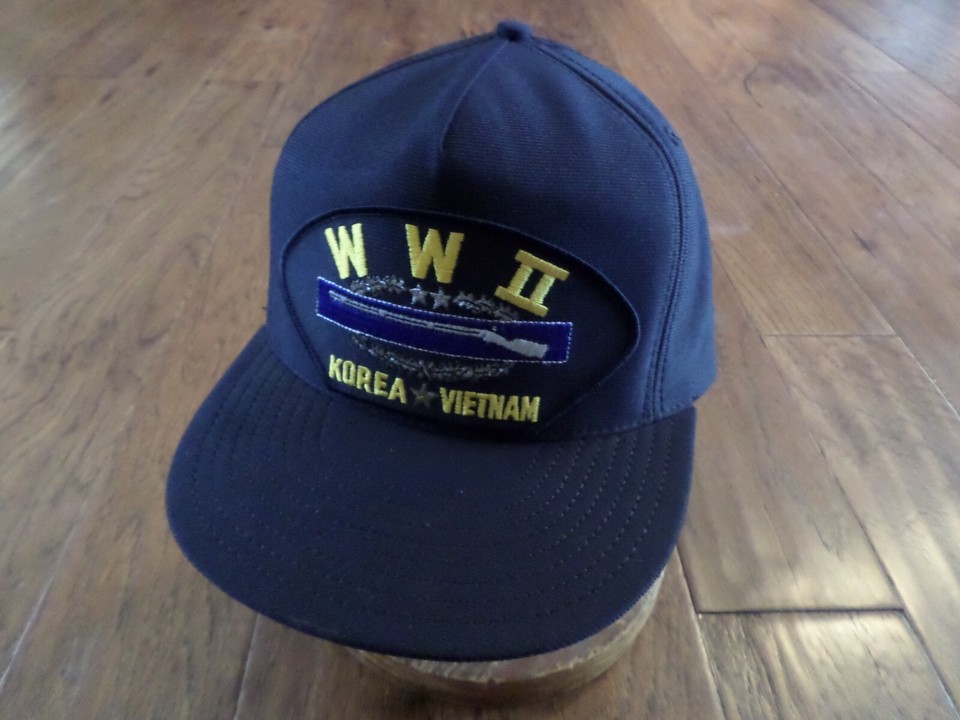 U.S MILITARY COMBAT INFANTRY HAT BASEBALL CAP U.S.A. MADE CIB WWII ...
