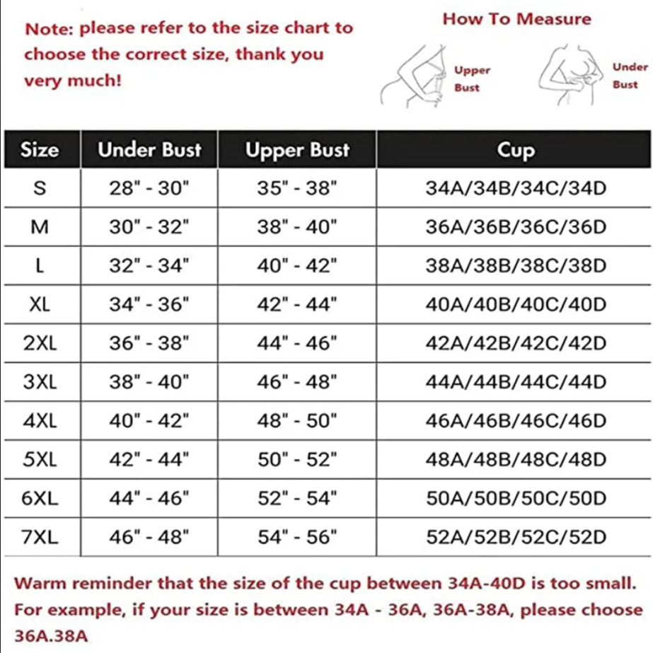 Plus Size Push Up Bra Deep Cup Hide Back Fat Underwear Full Coverage ...