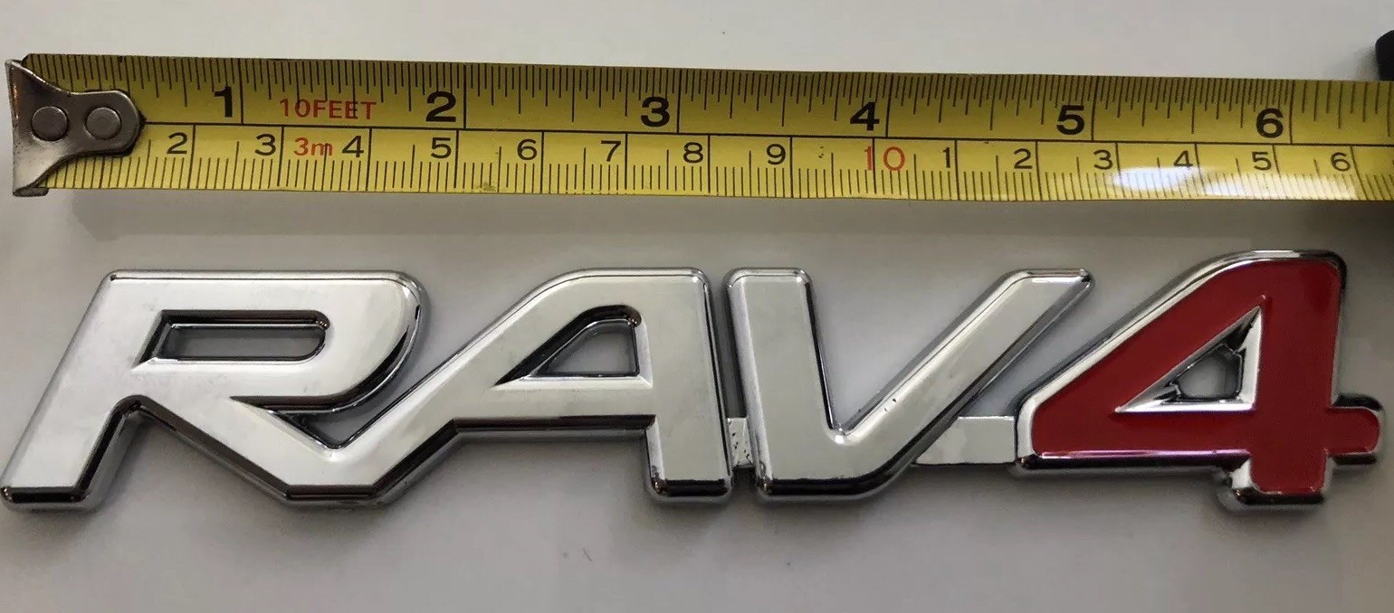 RAV4 TRUNK EMBLEMS BADGE CHROME REAR DECALS LETTERS WORD FIT TOYOTA ...