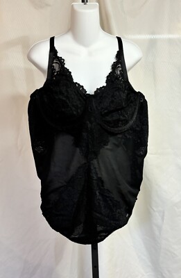 Torrid Black Sexy Lace & Mesh High-Cut Thong Lingerie Bodysuit Plus ...