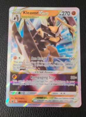 Pokemon- Kleavor VSTAR SWSH249- Ultra Rare Black Star Promo Card | eBay