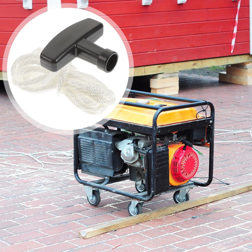 4 Sets Pull Cord Starter Rope with Handle Grip for Gas Engine Lawn ...