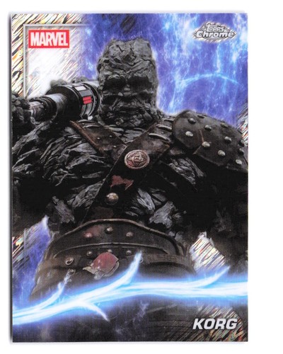 2025 Topps Chrome Marvel Studios Korg #77 Shimmer Refractor SSP Case ...