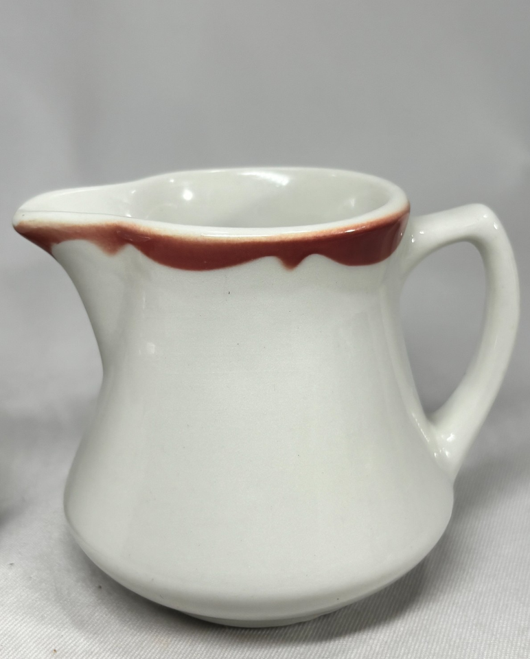 Vintage Mayer China Bowl Red Crest Wave SUGAR & CREAMER Restaurant ...