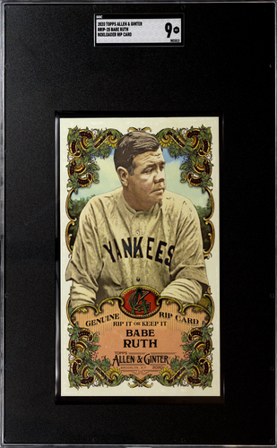 Babe Ruth 2020 Topps Allen & Ginter Boxloader Topper Oversize Rip SGC 9 ...