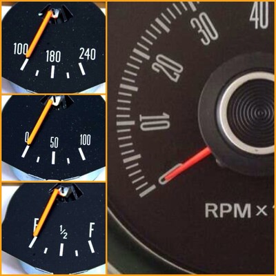 GAUGE PAINT SUIT XW XY GT GS DASH TACHO OIL FUEL TEMP GAUGES BRUSH ...