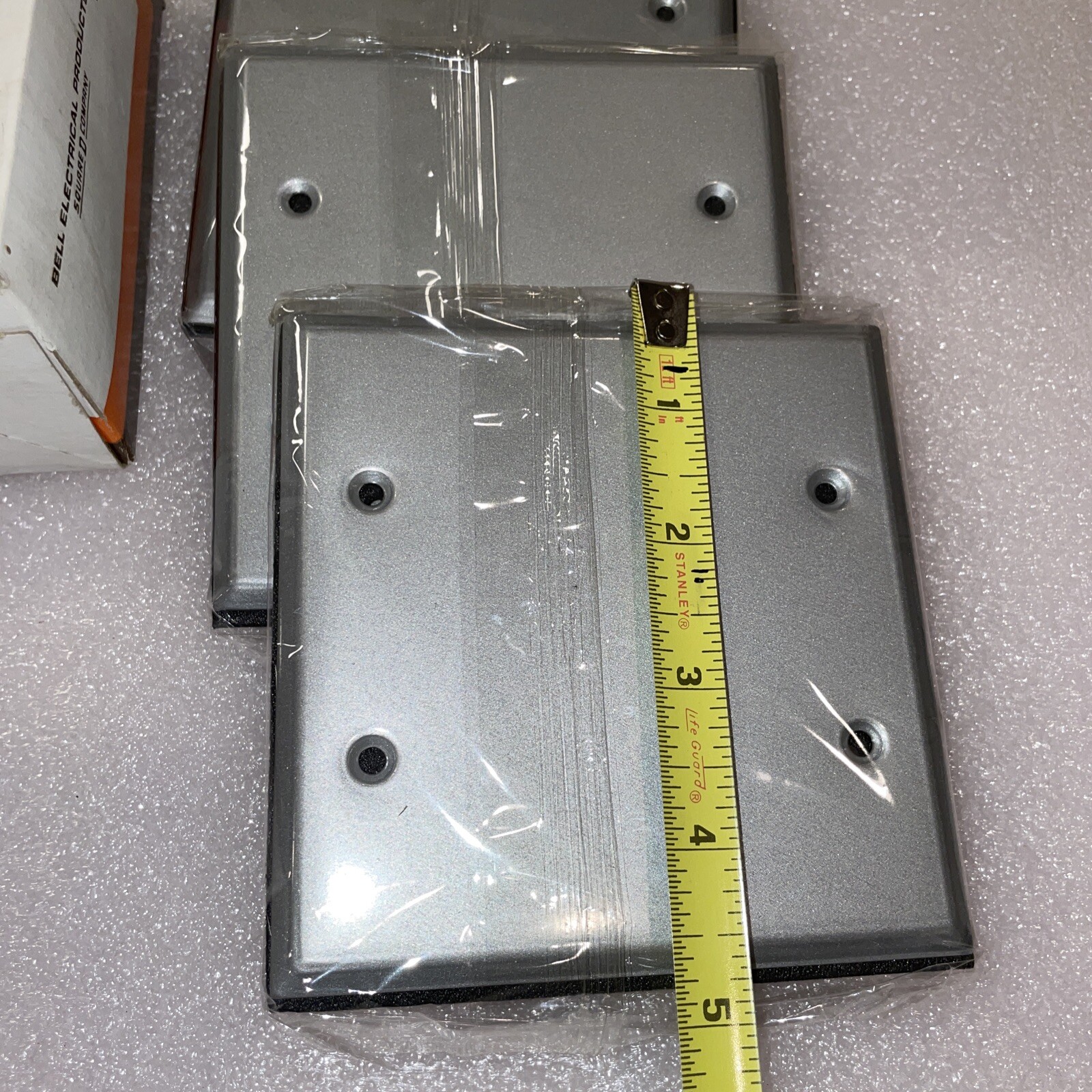 5 Bell 240-2AL Blank Plate Cover TWO GANG ALUMINUM, Gray | eBay