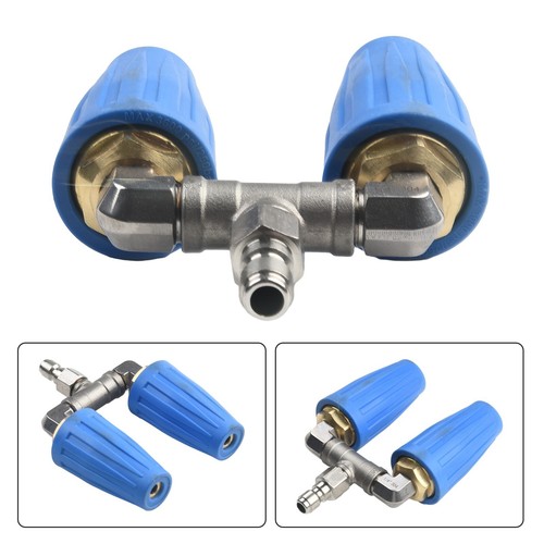360° Rotating Pressure Washer Dual Turbo Nozzle Spray Tip 1/4" 4000PSI ...
