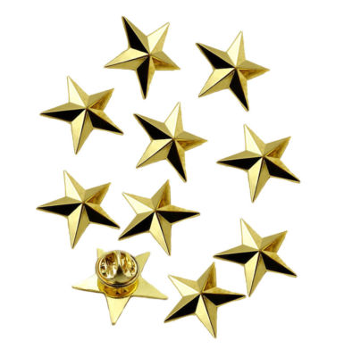 WW2 10PCS US ARMY ONE STAR BRIGADIER UNIFORM INSIGNIA BADGE PIN GOLD | eBay