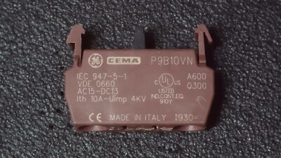 General Electric (GE) CEMA P9B10VN Contact Block NO | eBay
