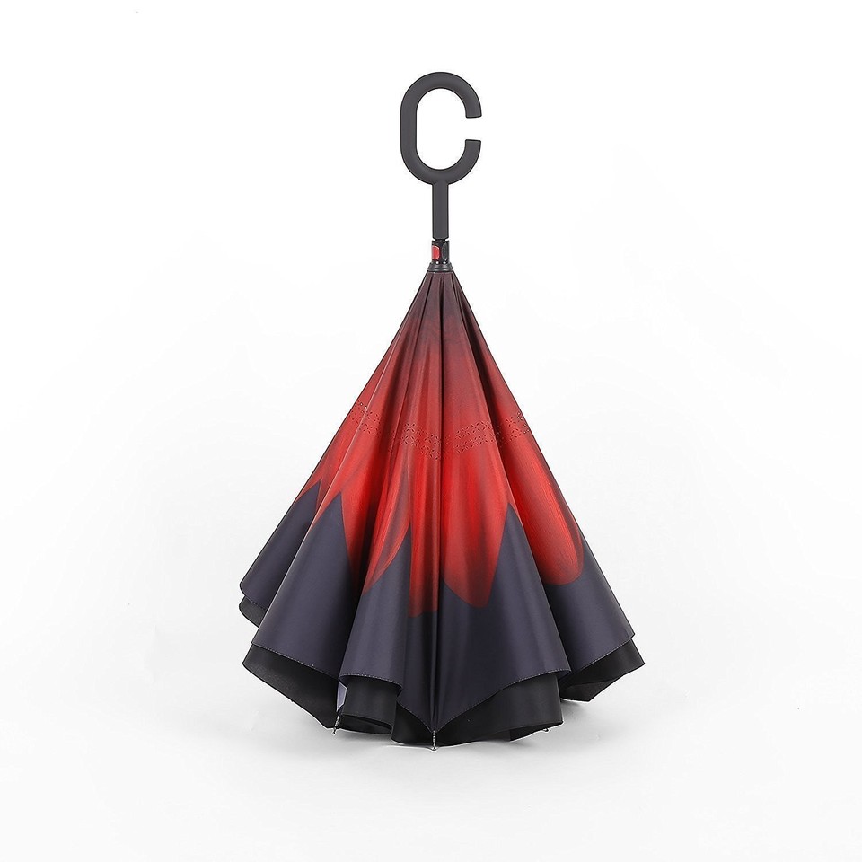 Reverse Folding Inverted Umbrella - Double Layer,Windproof, UV Proof ...