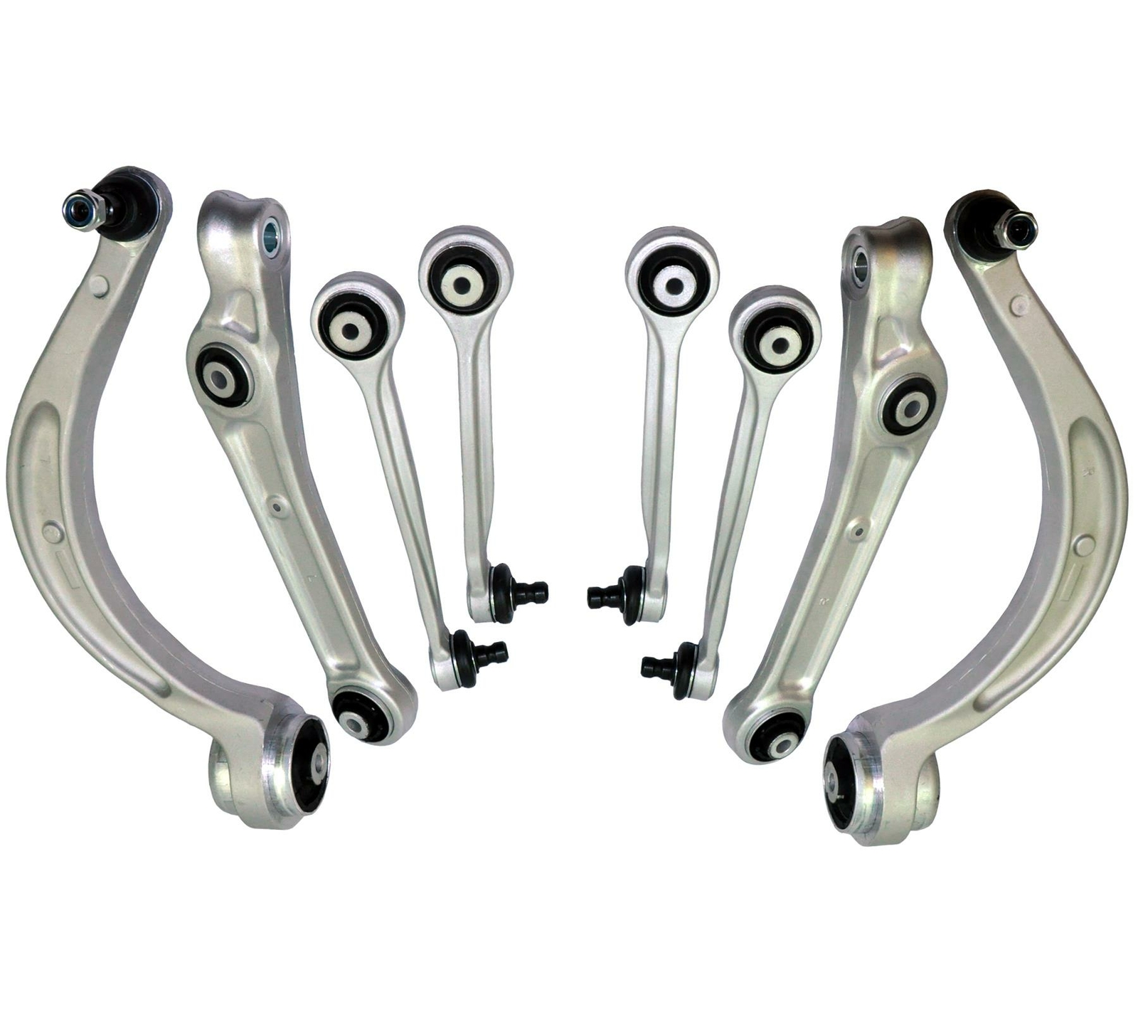 Front Left & Right (upper Lower) Suspension Control Arms Kit Fits AUDI ...