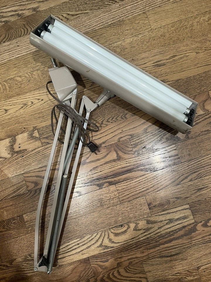 Vintage Amplex Floating Fixture Fluorescent Drafting Work Desk Light BL ...