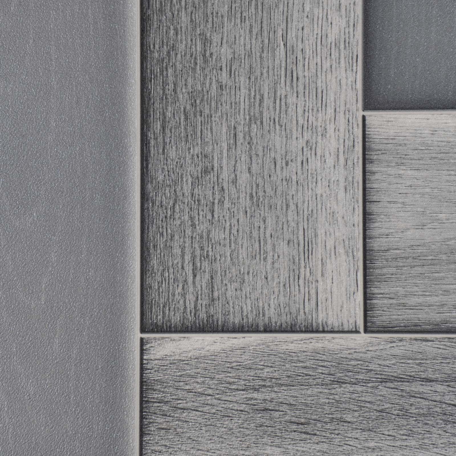 Dark Grey Modern Parquet Effect Vinyl Flooring Felt Backed Lino Kitchen ...