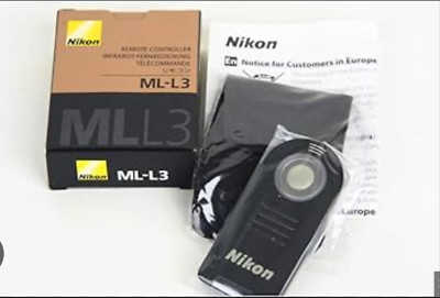 Nikon Wireless ML-L3 Remote Shutter Release For D7500 D750 D3400 D3300 ...