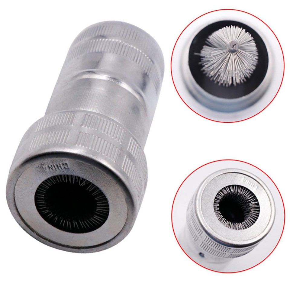 3.22in Car Battery Post Terminal Cleaner Dirt Corrosion Brush Hand ...
