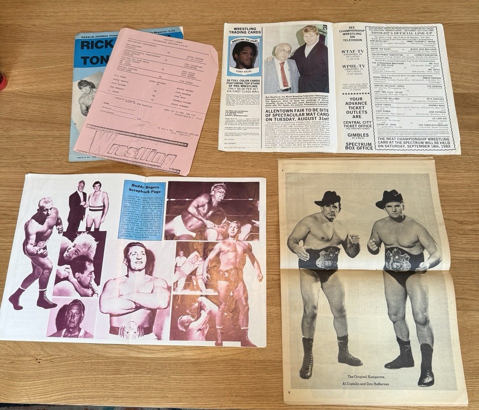 Lot Of 4 Vintage Wrestling Programs w/ Inserts- 1982-1984 Wrestling Nostalgia | eBay