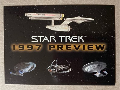 STAR TREK 1997 PREVIEW PROMO CARD (1996) TOS, DS9, TNG, VOYAGER, SKYBOX ...