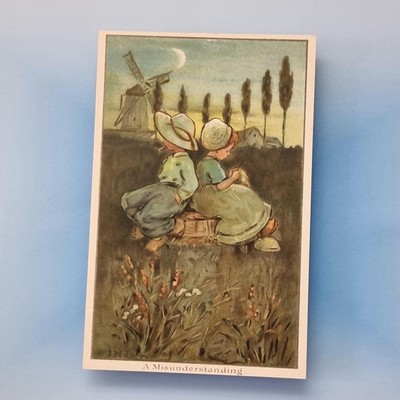 Ivy Millicent James Postcard C1910 Cute Children Windmill Cigar Artist ...