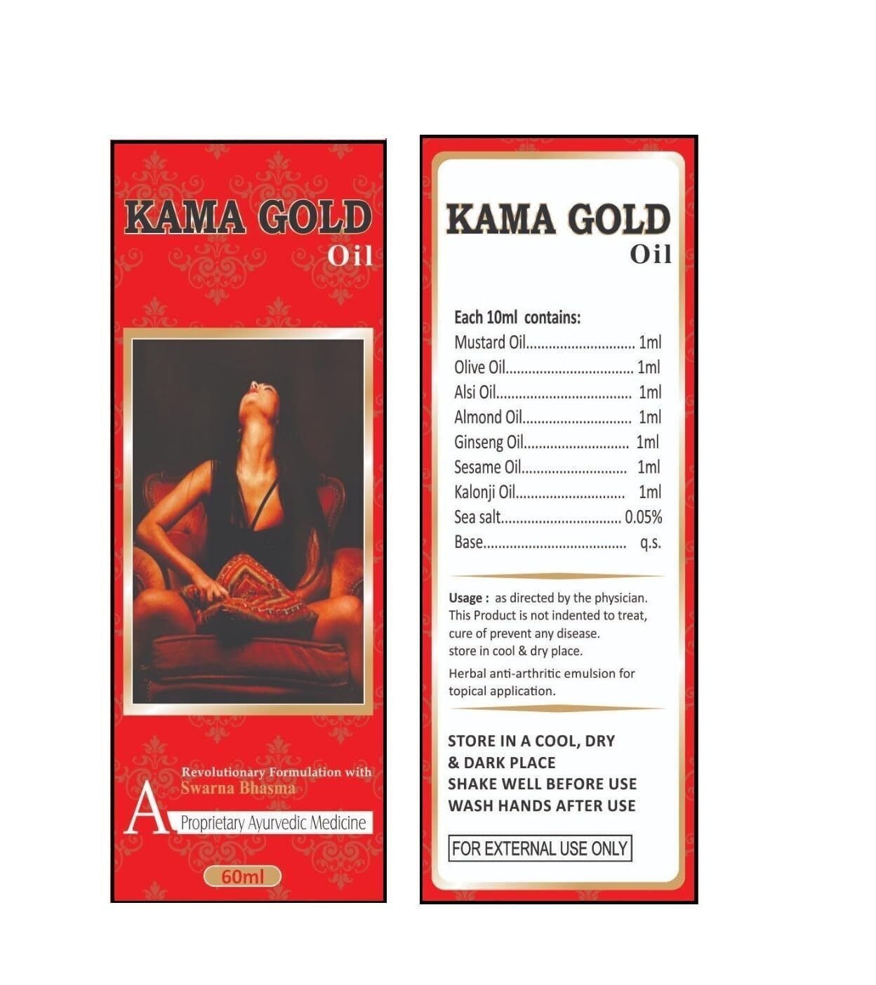 Kama Gold Oil for Nerves Strength Massage Oil (60 ml Roll on Pack) | eBay