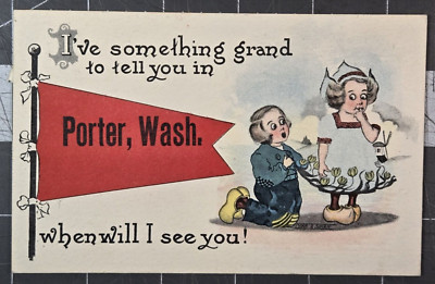 Vintage Postcard Porter Washington Pennant Cartoon | eBay