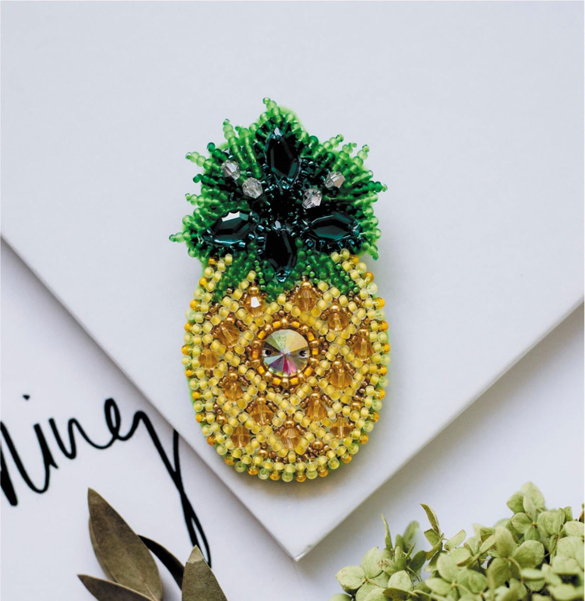 Large Seed Bead Pineapple Drop guaranteed Earrings
