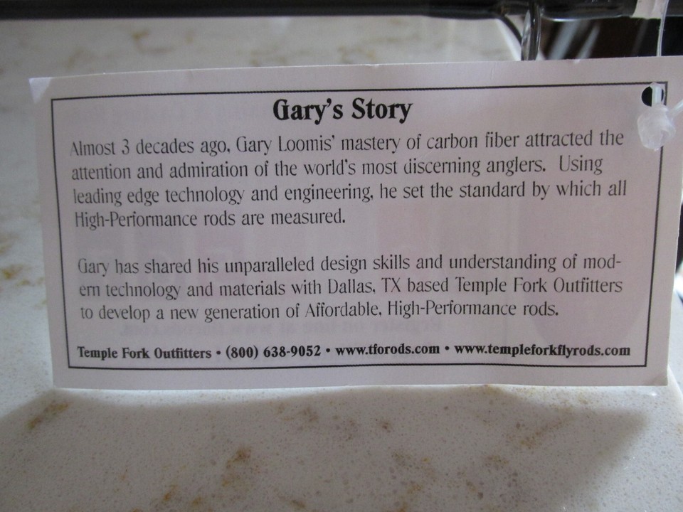 12' TEMPLE FORK OUTFITTERS GARY LOOMIS SPINNING 2 Pc Graphite ...