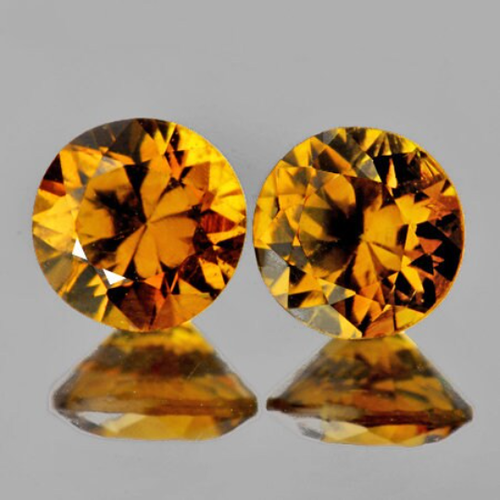 4.80 mm 2 pieces Round Natural Intense Golden Yellow Mali Garnet ...