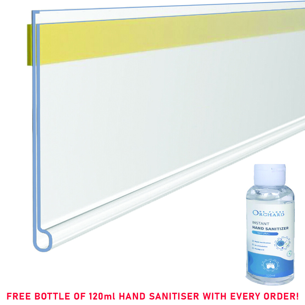 Clear Shelf Edge Ticket Strips, Self Adhesive. Various Sizes, GREAT ...