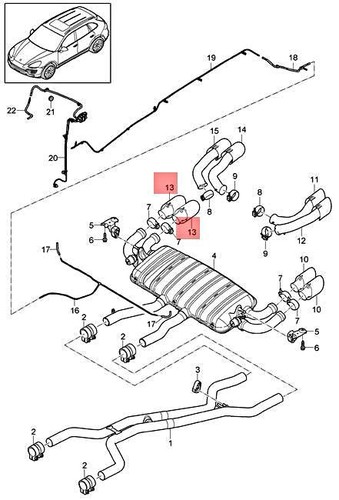 Genuine PORSCHE Cayenne 92A Tailpipe Right 95811125230 | eBay