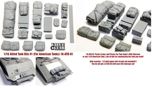 Value Gear 1/16 Allied Tanks Bits for Sherman #1 for Andys HHQ Shemans ...