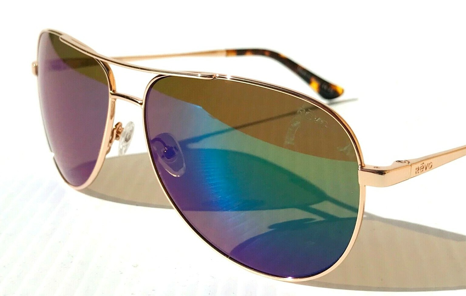 NEW REVO RELAY Polished Gold POLARIZED Green Lens Sunglass RE 1014 04 ...