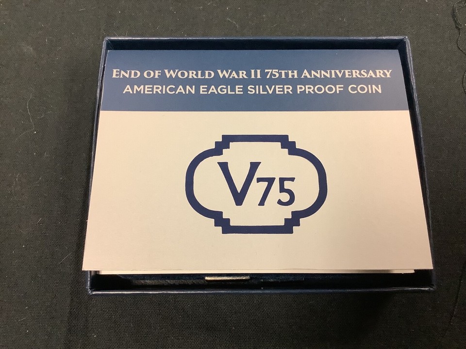 2020-W WWII 75th anniversary American Silver Eagle V75 Privy Box/COA ...